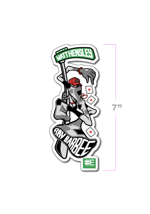 Matt Hensley X Ray Barbee sticker – #EVERYBODYSKATES